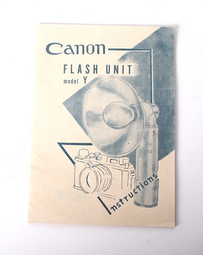 CANON FLASH UNIT Y INSTRUCTION BOOK/217734 | eBay