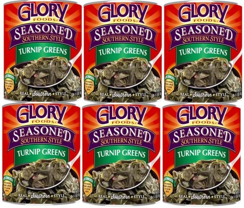 Pack Of 6 Cans Turnip Greens 27 oz | eBay