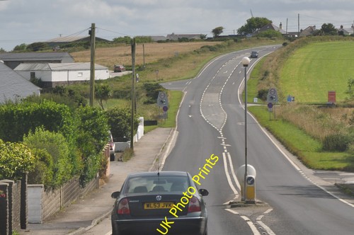 Photo A3 Rame : The A394 Rame/SW7234 Looking along the A394 as it heads ...