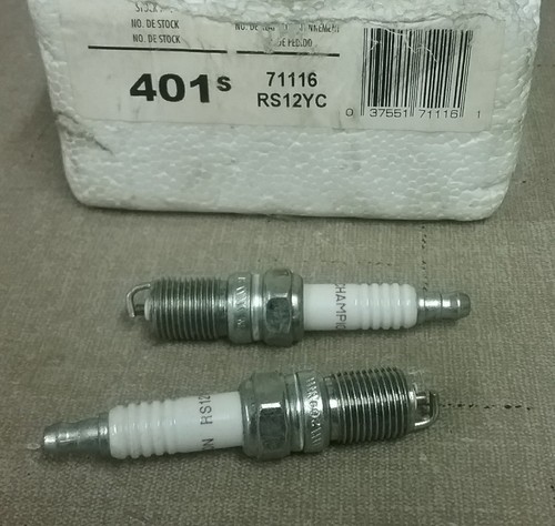 New Champion Premium Spark Plugs RS12YC Stock #401 - Lot of 2 | eBay