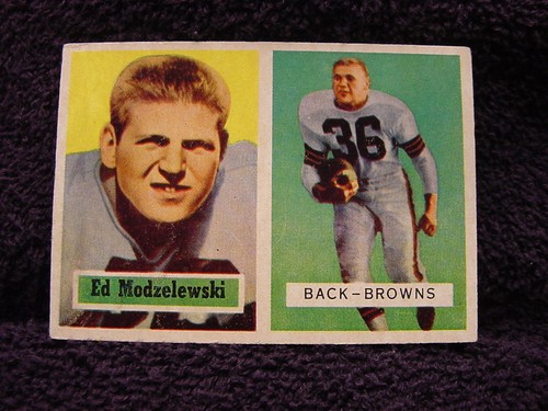 BEAUTIFUL 1957 Topps #127 Ed Modzelewski Card, Cleveland Browns, VERY ...