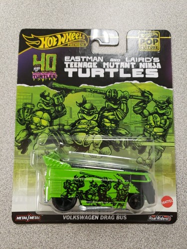 2024 Hot Wheels Premium Pop Culture Ninja Turtles VW Drag Bus w/ Real ...