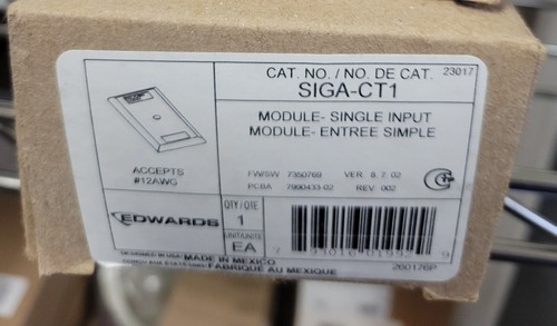 EDWARDS SIGA-CT1 - Single Input Module for Fire Alarm System USA STOCK ...