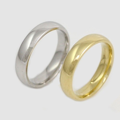 New Solid 14K White Yellow Gold Comfort Fit Plain 4mm Men Wedding Band ...