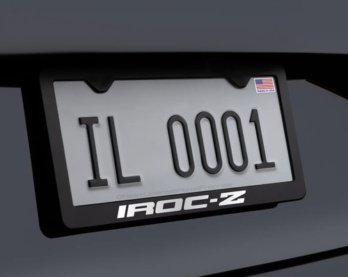 IROC-Z Camaro Premium Black Metal License Plate Frame Tag | eBay