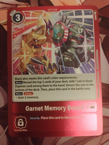 Garnet Memory Boost! - LM-033 - Promo- Digimon TCG | eBay