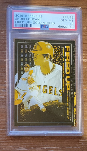 2019 Topps Fire Fired Up Gold Minted #FIU15 Shohei Ohtani PSA 10 POP 1 ...