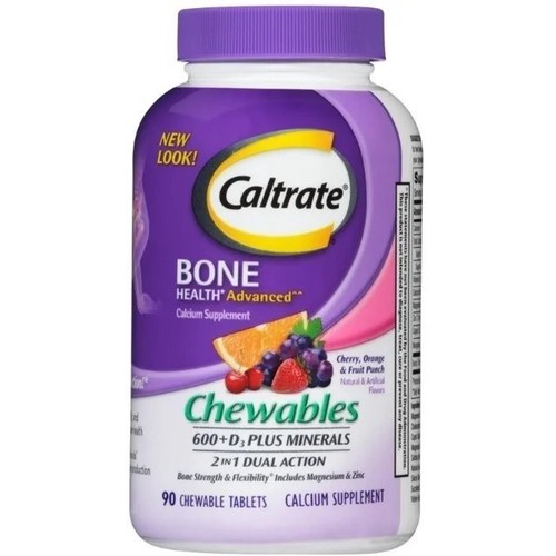 Caltrate 600+D Plus Minerals Chewable Tablets Assorted Fruit Flavors ...
