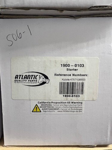 Stens Mega-Fire Electric Starter Part Number 1900-0103/435-220 Kub ...