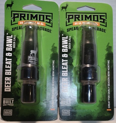 LOT of 2 Primos Deer Bleat & Bawl Deer Call For Doe Buck Hunting USA ...
