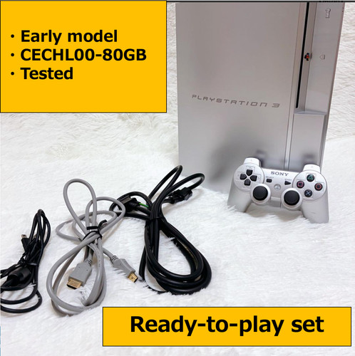 Tested PS3 Console 80GB Satin Silver CECHL00 Sony PlayStation 3 W ...