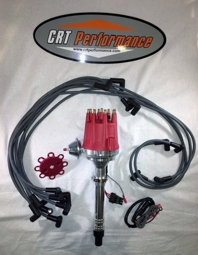 CHEVY C3 CORVETTE SMALL CAP HEI DISTRIBUTOR RED + PLUG WIRES - USA | eBay