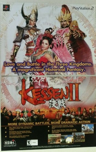 2001 KESSEN II ~ 2 pg. Vintage Video Game PRINT AD Koei Games ...