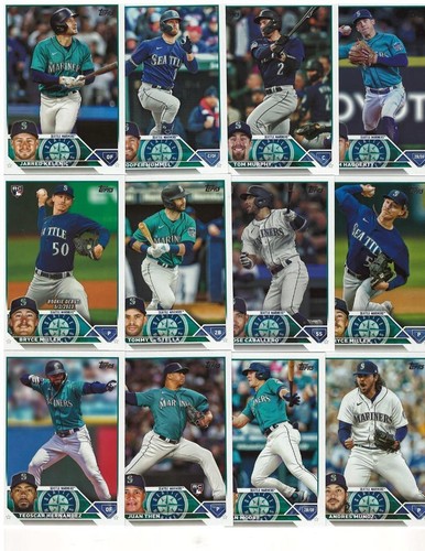 2023 Topps Update Seattle Mariners team set (12 cards) Then, Miller RC ...