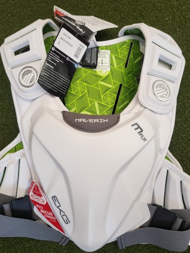NWT Maverick Adult LARGE Lacrosse Chest Pad External Kardiac Guard Max ...