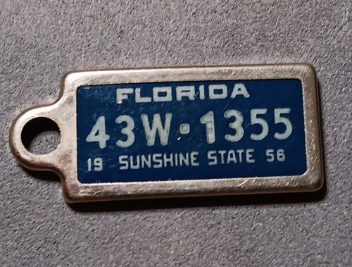 1956 Florida DAV Disabled Vets Mini License Plate Keychain Tag | eBay