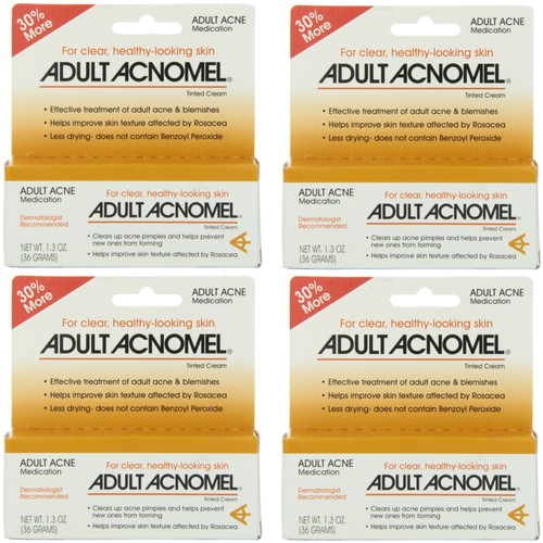 4 Pack Adult Acnomel Tinted Cream Acne Medication 1.30 Oz 36 G Each ...