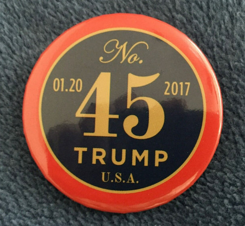 2017 DONALD TRUMP (AUTHENTIC) INAUGURATION DAY (RARE) RED/BLUE PIN BACK ...