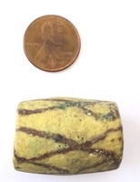 Antique Akoso Bodom African Powder Glass Eye Bead Black Core Ghana ...