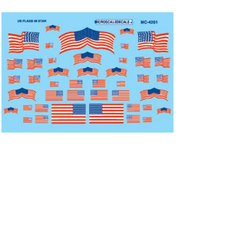 American 48-Star Flags Decals Microscale 4201 HO Scale Modeling | eBay