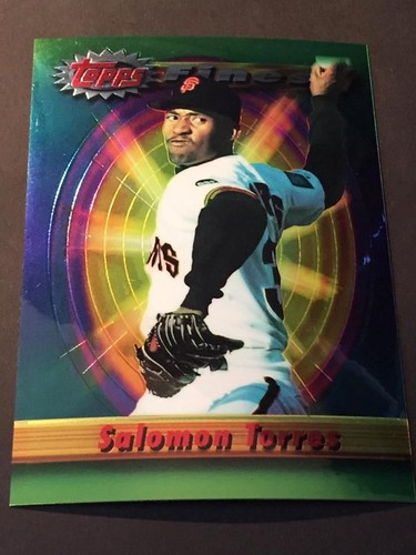 1994 Topps Finest Jumbo 4 x 5 1/2" Salomon Torres Giants #439 | eBay