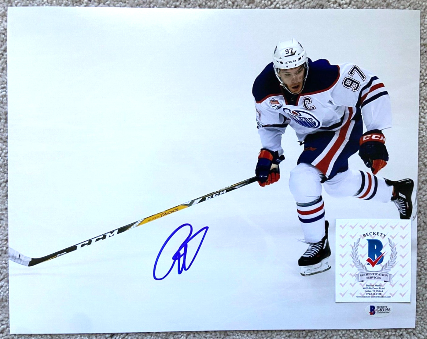 Connor McDavid Autographed Memorabilia | Signed Photo, Jersey ...