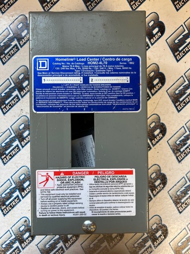 Square D HOM2-4L70S Loadcenter 70A MLO 120/240V 1PH3W 2/4 CKT -E2990 ...