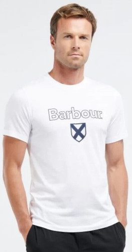 $40 Barbour Men's, Cameron Short Sleeve Tee Shirt, White, M | eBay