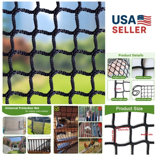 Multi-Functional Black Safety Net - Weather-Resistant for Kids, Pets ...