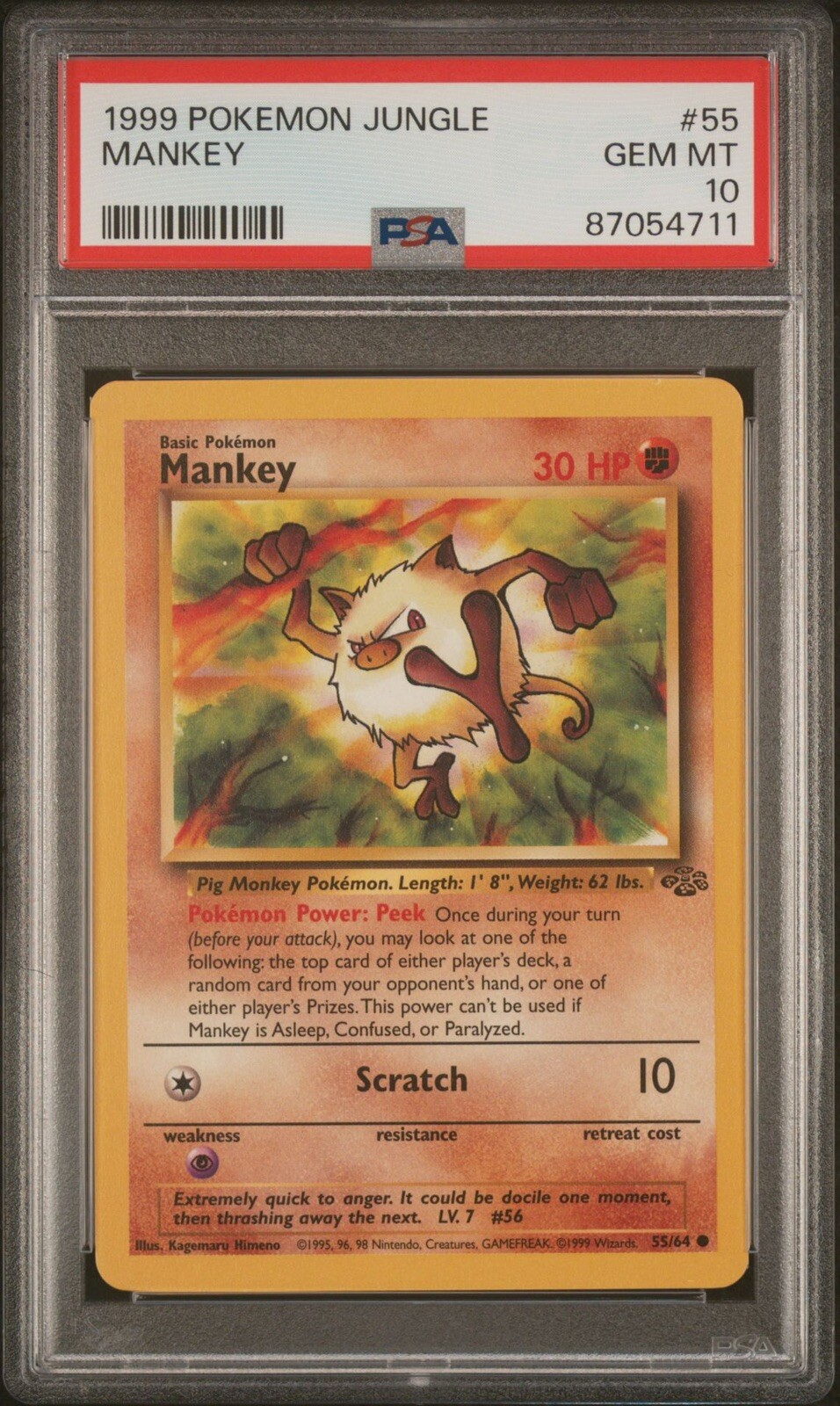 Mankey 1999 Jungle #55/64 Unlimited Price Guide - Sports Card Investor