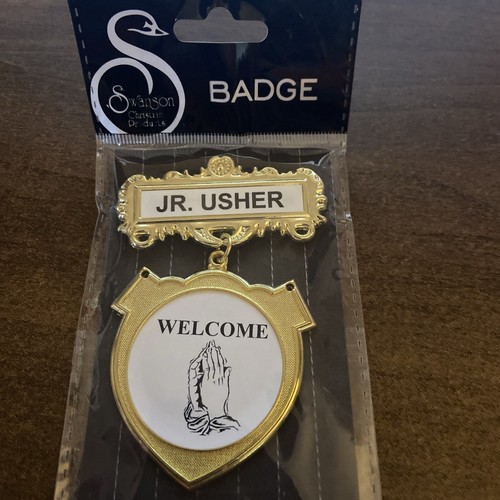 JR. USHER BADGE WITH WELCOME HANDS | eBay