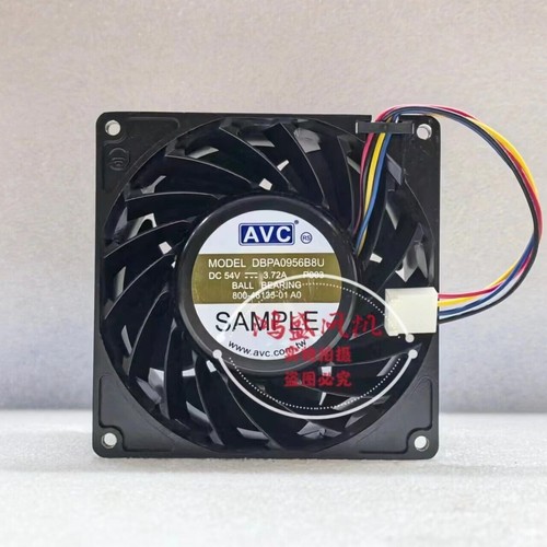 1 Pc. AVC Fan DBPA0956B8U DC54V 3.72A 9056 9cm 4-wire PWM cooling fan ...