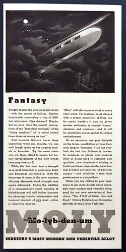 1935 Streamlined Rocket Plane the Size of an Oceanliner art Moly Steel ...