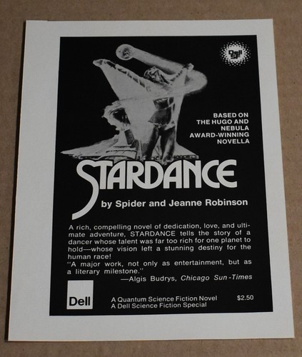 1980 Print Ad Dell Quantum Science Fiction Novel Stardance Spider ...