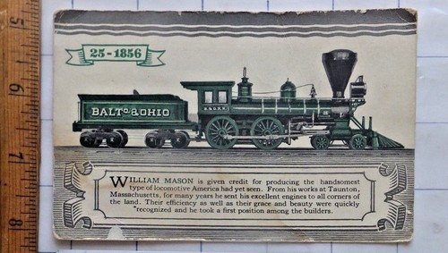 1927 postcard - Baltimore & Ohio Centenary. William Mason Locomotive | eBay