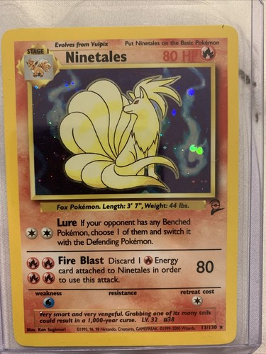 Pokemon Ninetales Base Set 2 Holo Foil Rare 13/130 NM | eBay