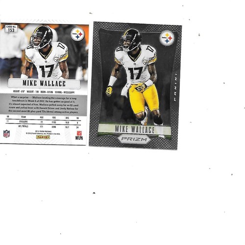 Mike Wallace 2012 Panini Prizm Football Card #153 BOGO FREE Pittsburgh ...