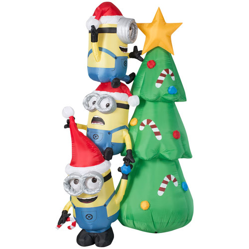 Minions Christmas Tree 6' Ft Inflatable Despicable Me Minions Decorate ...