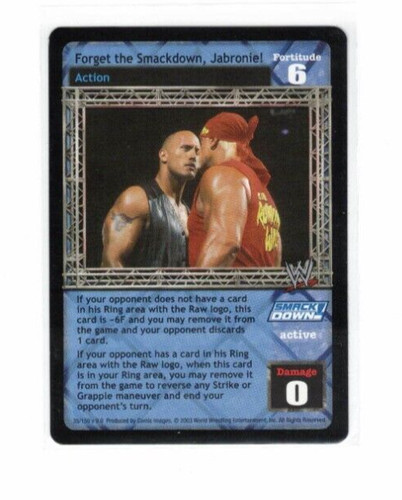 WWE Raw Deal Card: Forget The Smackdown, Jabronie! The Rock & Hulk ...