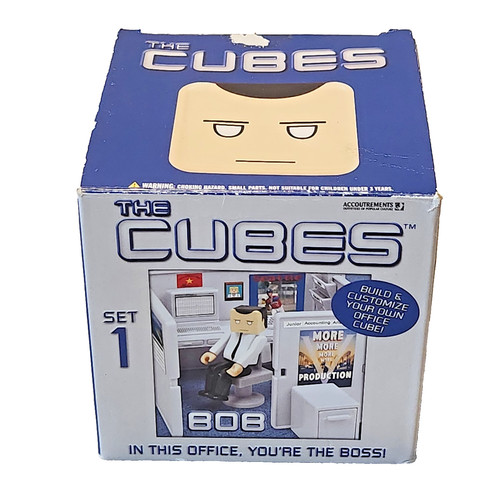 The Cubes Set #1 Bob Figure & Office Furniture Playset by Accoutrements ...