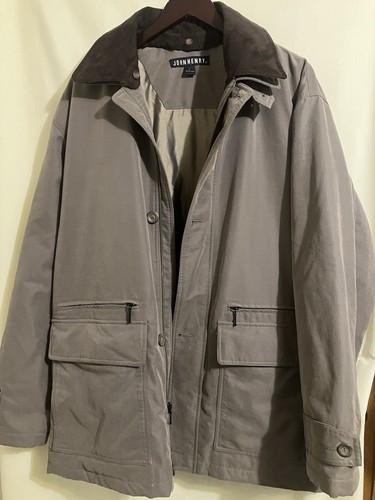 John Henry Men's Brown Full Zip Button Up Jacket Coat Size Large | eBay