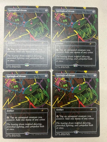MTG Promo 4x Springleaf Drum x4 Secret Lair Play RCQ Full art | eBay