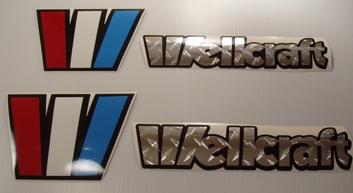 Wellcraft Chrome Diamond Plate Marine Vinyl Boat Decals Stickers 4 ...