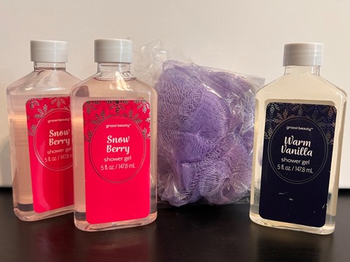 3-Groovi Beauty Shower Gel 5oz. 2- Snow Berry & 1- Warm Vanilla New ...