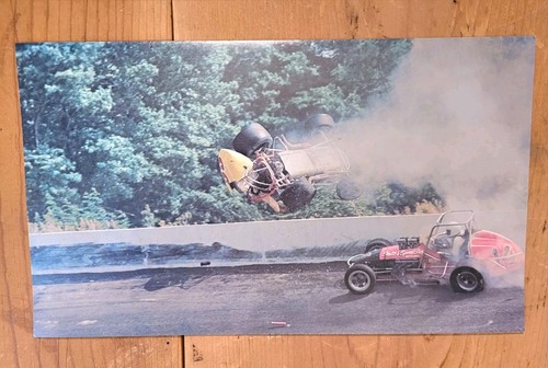 Vintage 1975 USAC Winchester Speedway Crash Print George Snider Darl ...