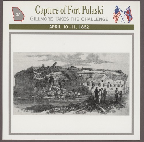 Battle of Fort Pulaski Atlas Civil War Card Battles Campaigns 1862 | eBay