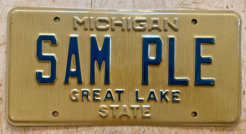 GREAT LAKE SAMPLE TEST PROTOTYPE AUTO LICENSE PLATE " SAM PLE " | eBay