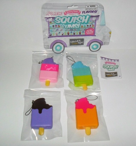YUMMY SERIES 2 SQUISHUMS COOL TREATS SET OF 4 SQUISHY SLOW RISE LOOSE ...