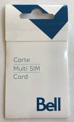 New Bell Canada Sim Card 3in1 Multi triple cut 3G 4G LTE Postpaid ...