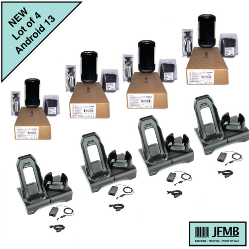 NEW Lot of 4 Zebra TC77 Mobile Computer Barcode Scanner Android 13 with ...